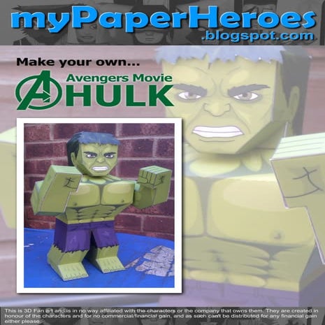Mypaperheroes avengers hulk | PDF