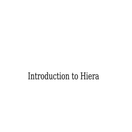 Introduction to Hiera | PDF