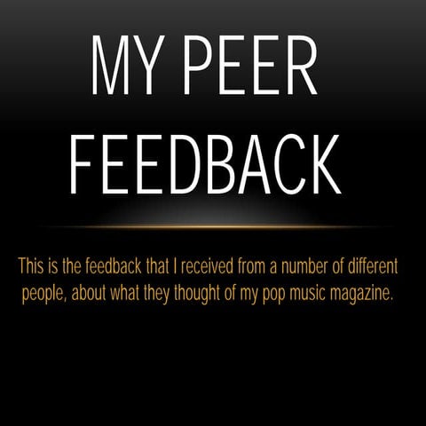 My Peer Feedback | PPT
