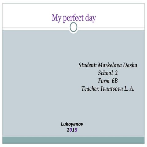 My perfect day | PPT