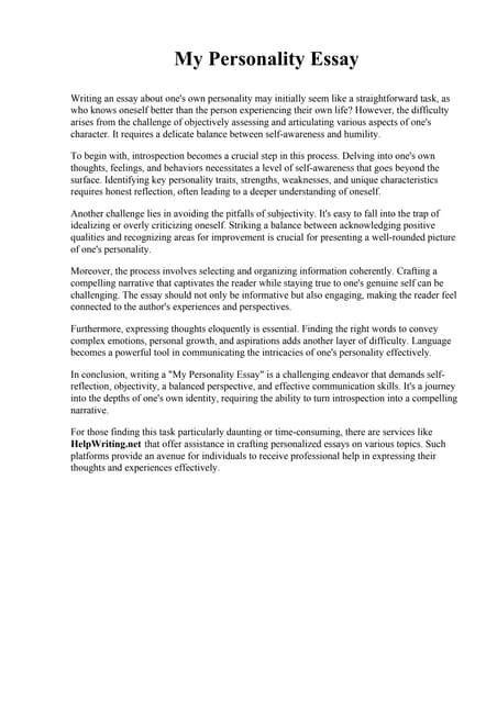 Personal Strengths And Weaknesses Essay | PDF