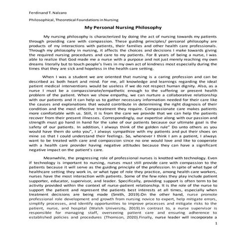 My personal nursing philosophy | PDF