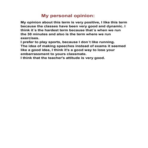 My personal opinion | DOCX
