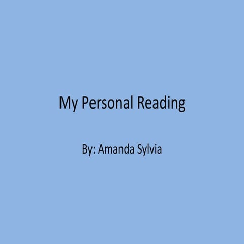 My personal reading | PPT