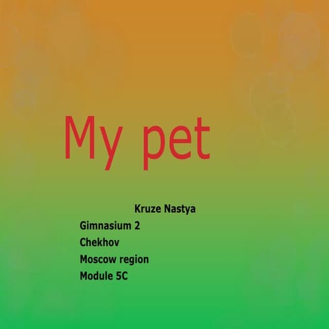 My pet | PPTX