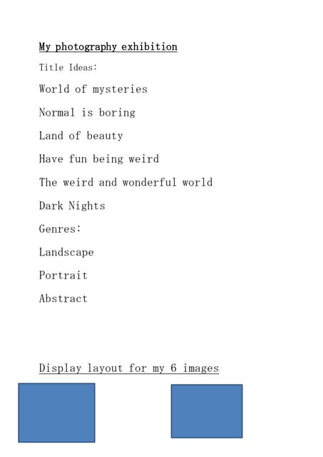 Photography Assignment | PPT