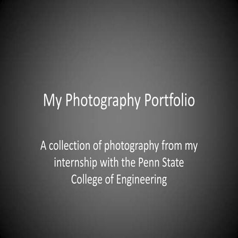 My photography portfolio | PPTX