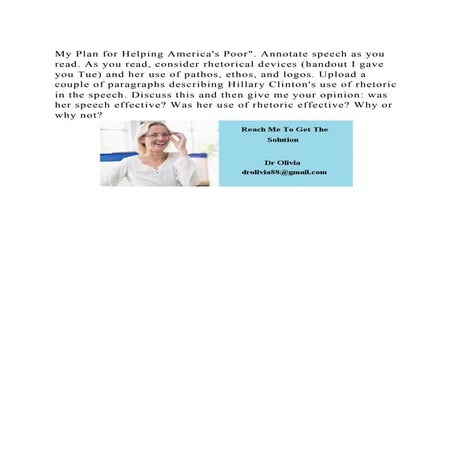 My Plan for Helping Americas Poor. Annotate speech as you read. As.docx