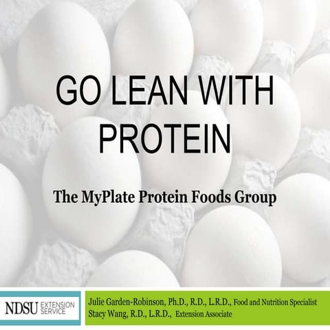 MyPlate- Go Lean with Protein | PPTX