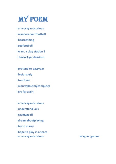 My First Poem. Tong.1B