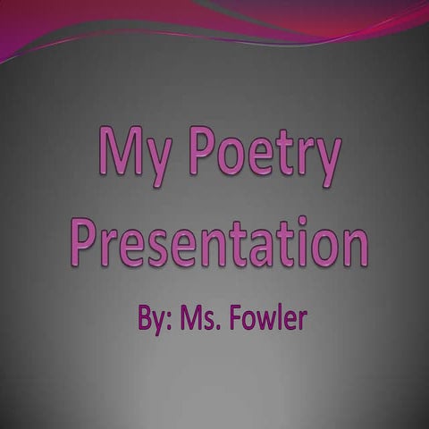 My Poetry Presentation | PPTX