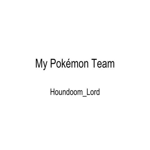 My pokémon team | PPT