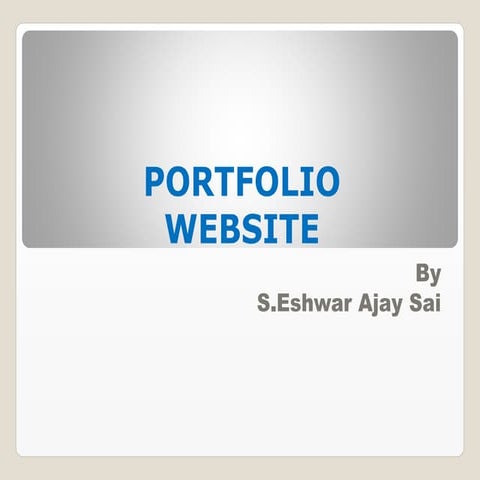 My porfolio | PPT
