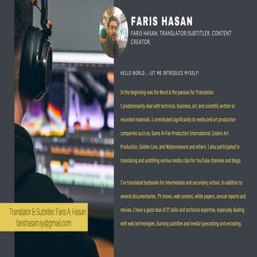 Faris_Hasan_Portfolio_translator_content_creator | PPT