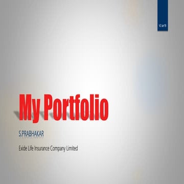 My portfolio of work at Exide Life Insurance | PPTX