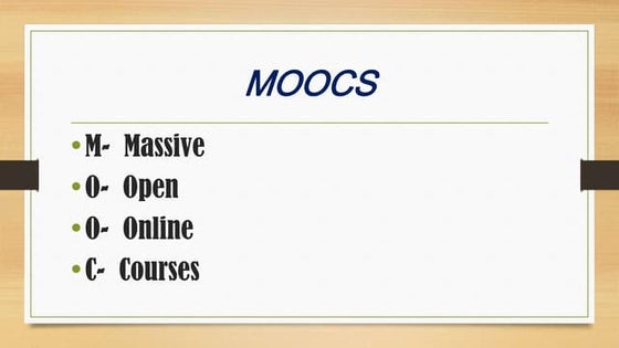 Moocs power point | PPTX
