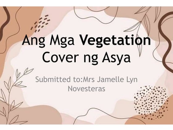 Vegetation cover ng asya ( behetasyon) | PPTX
