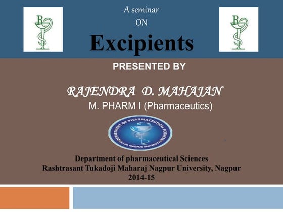 Excipients | PPTX | Pharmaceutical Industry | Industries