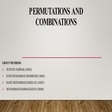 permutation and combination | PPTX