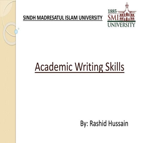 academic writing skills of | PPT