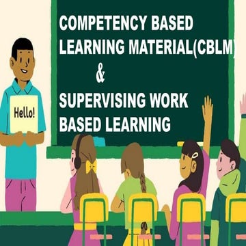 work - based learning material pptx btvted | PPTX
