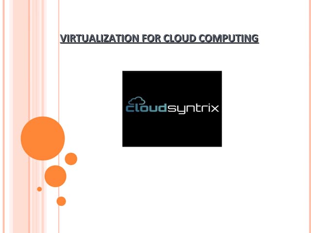 Virtualization In Cloud Computing Ppt Ppt