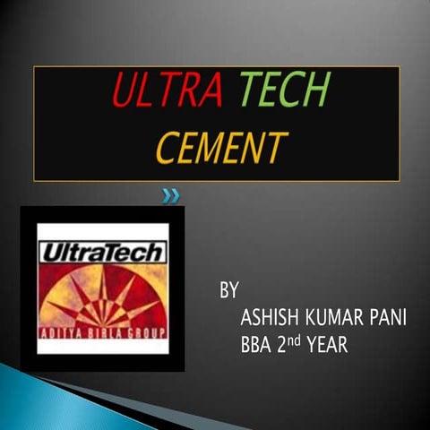 Aditya birla ultratech cement | PDF