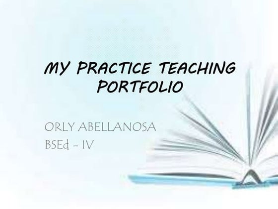 Professional portfolio cover page | PDF