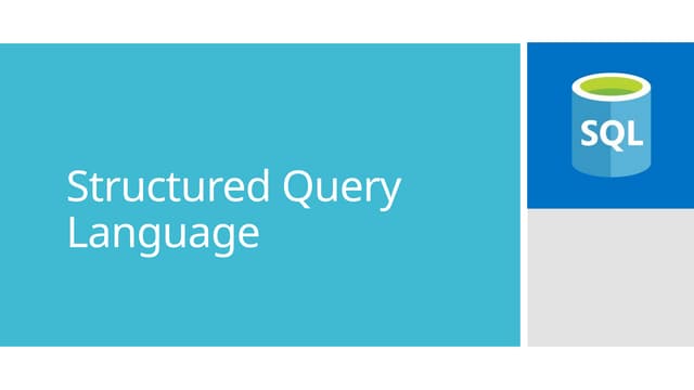structures query langauge basic for learners | PPT structures query langauge basic for learners | PPT