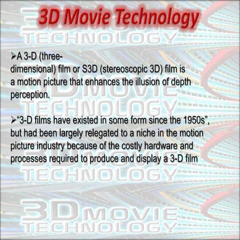 3D Movie Presentation | PPTX