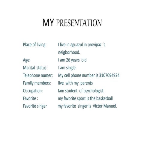 My presentation | PPTX