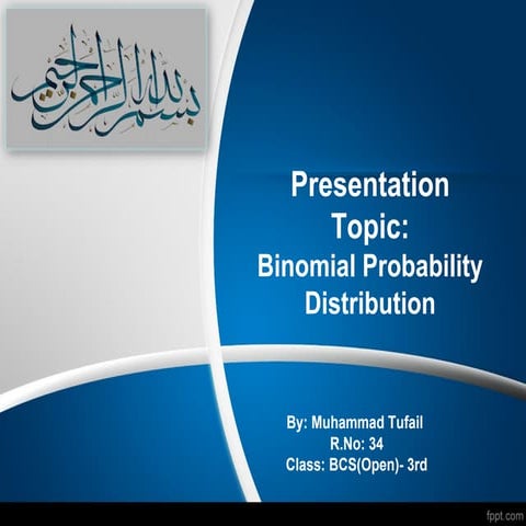 Binomial Probability Distribution | PPT