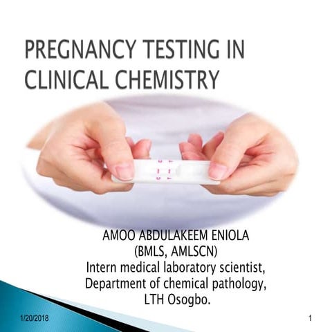 Pregnancy Testing In Clinical Chemistry | PPTX
