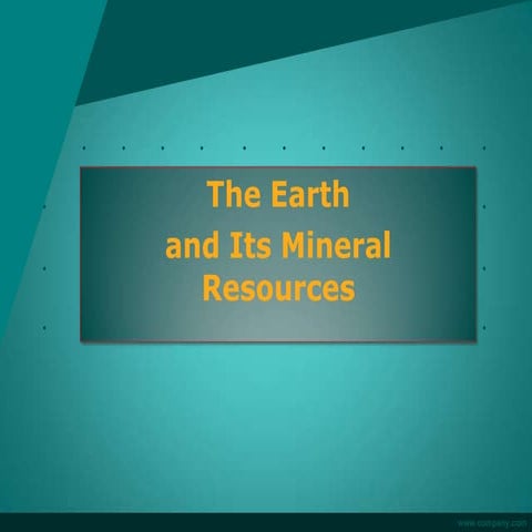 Mineral conservation | PPTX