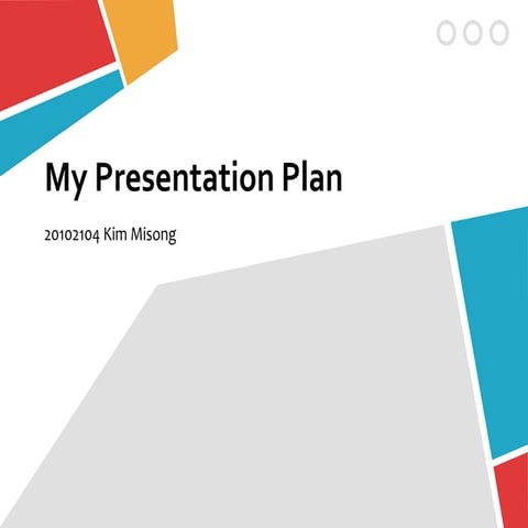 My presentation plan | PPT