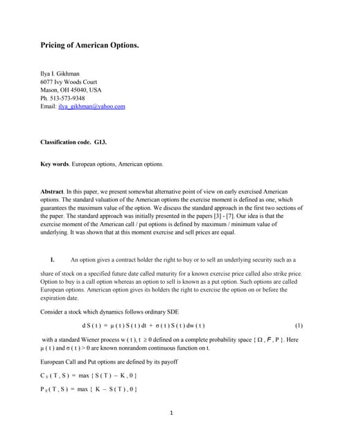 BS concept of the Dynamic Hedging | PDF
