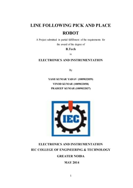 Line follower robot | PPTX