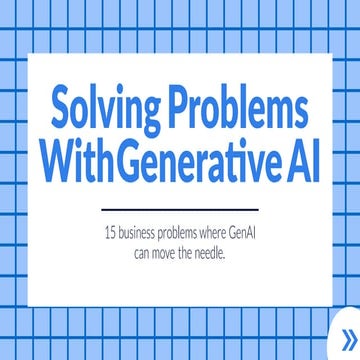 Solving Problems With Generative AI | PPT