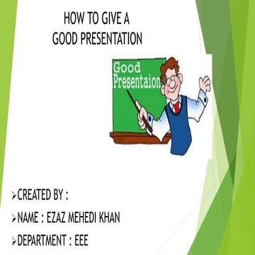 How to give a good presentation | PPTX