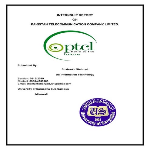 Internship report on PTCL | PDF