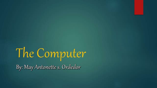 Computer Systems - Input, Process, Output | PPTX