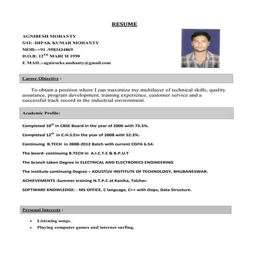 My resume | DOCX