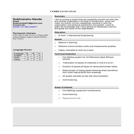 veeraiyan resume | DOCX