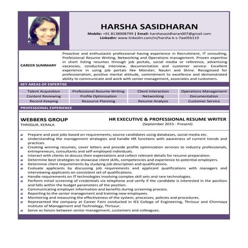 Capgemini resume template | DOCX