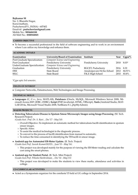 Sample CV | PDF