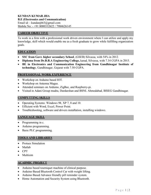 Nazia(resume) | DOC