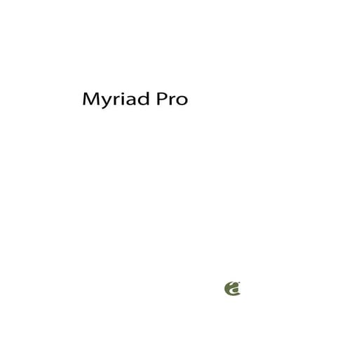 Myriad pro | PDF