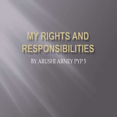 My rights and responsibilities | PPTX