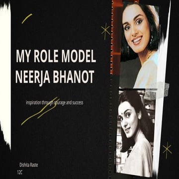 My Role model - Neerja Bhanot PPT for cbse | PPTX