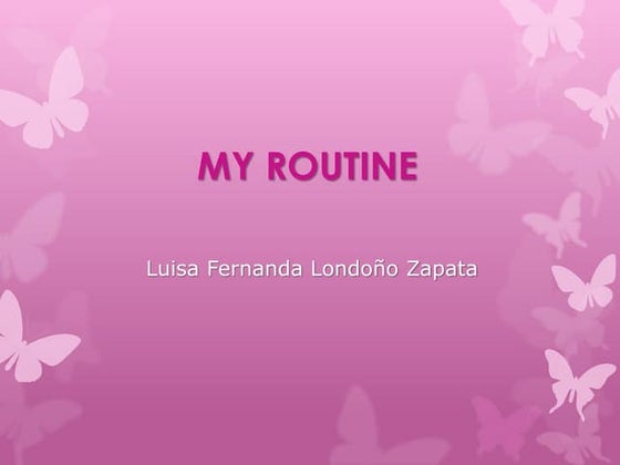 My daily routine in the English language | PPT
